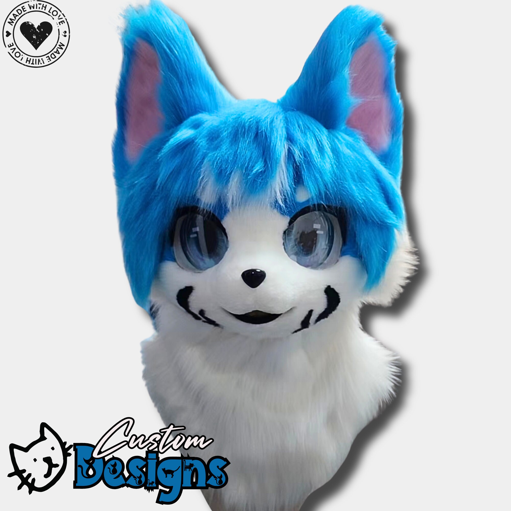 Personalized Furry Head Piece, Unique Fursuit Personalized Cosplay ...