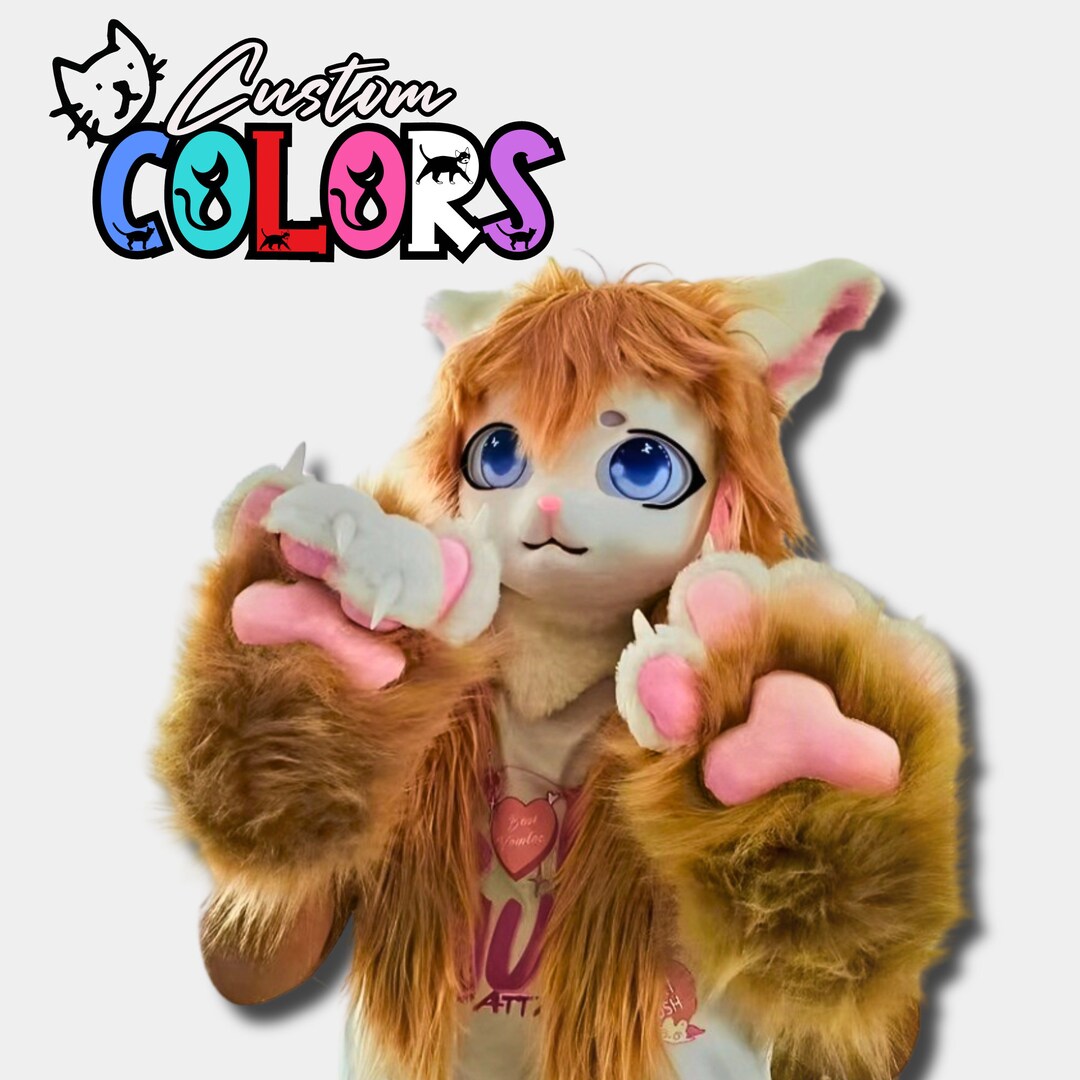 Animal Hand Paws, Colors, Fursuit Cheap Cat Paws, Kitten Gloves,custom ...