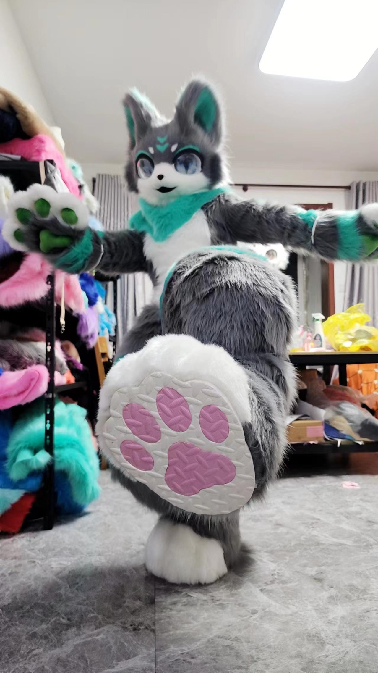 Custom Colors Fursuit Commission: Kemono Furry Costume With Paws, Tail ...
