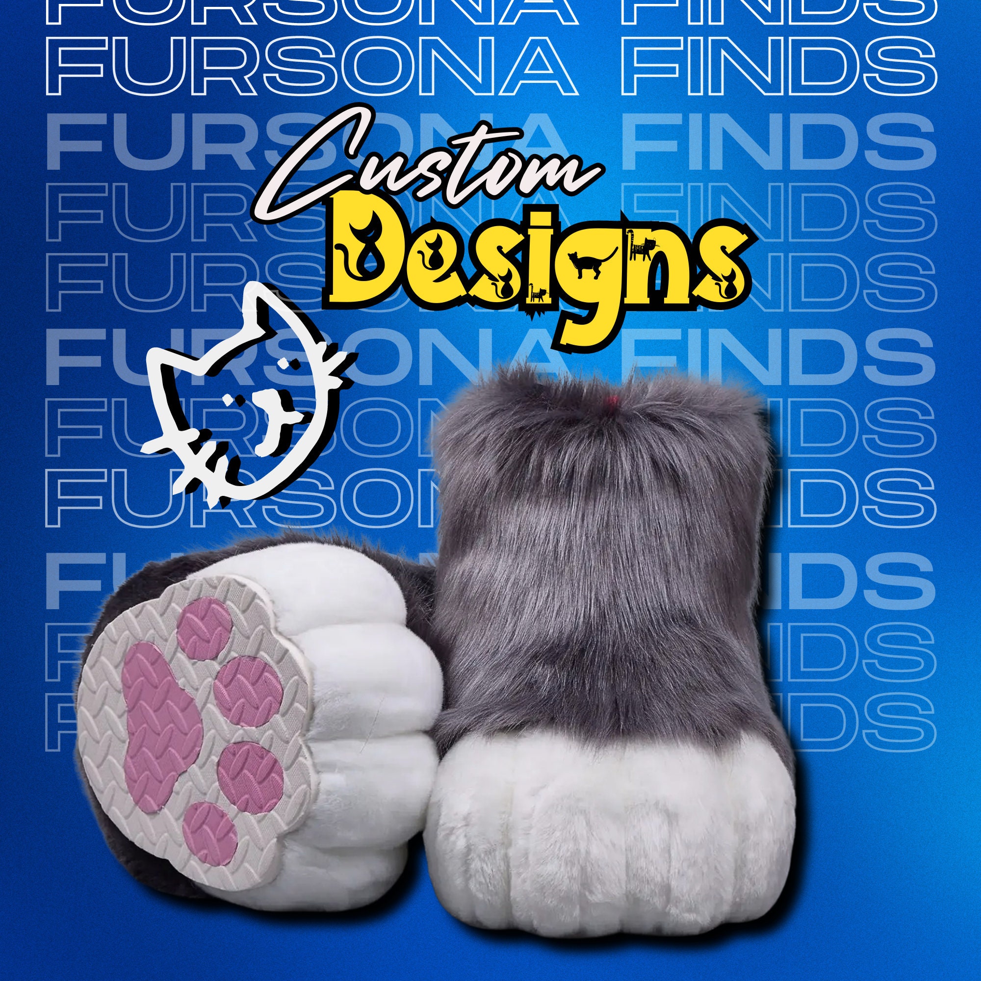 Handmade Cosplay Fursuit Foot Paws, Custom Personalized Kemono Feet ...