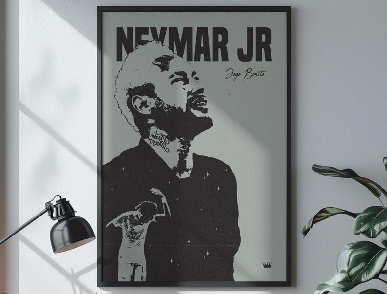 Neymar Jr. Poster, Instant Download, Brazil Art, Santos, Gift for ...