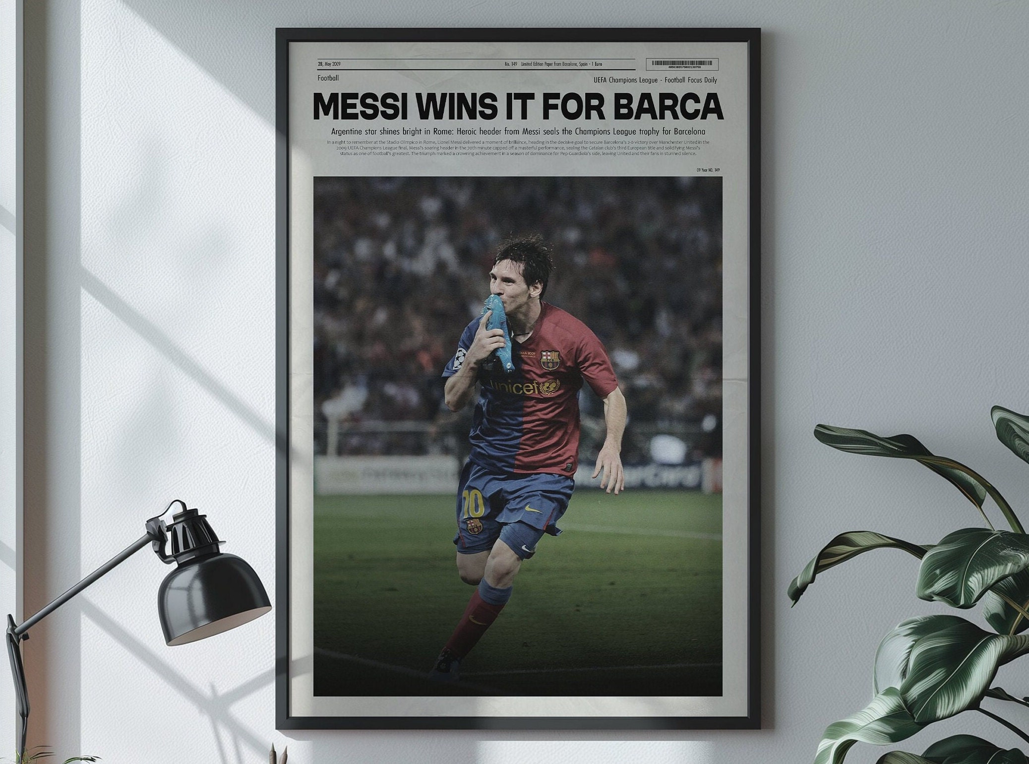 Vintage Lionel Messi Poster, Instant Download, Barcelona Art, Gift for ...