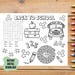 Back to School Coloring Activity Sheet, First Day Easy Kids Game Gift ...