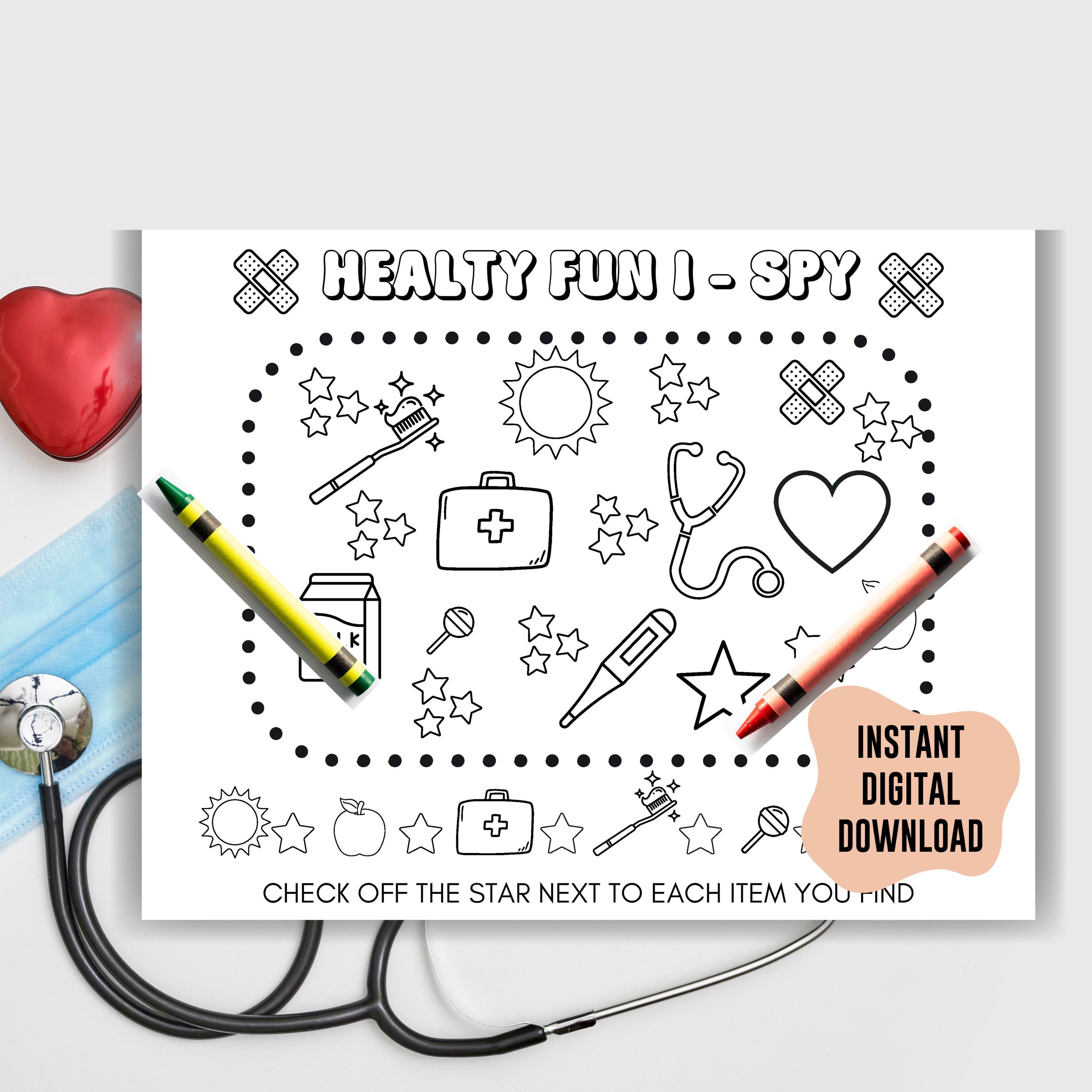 Easy Doctor Office Kid Coloring Sheet, Digital Download Waiting Room ...