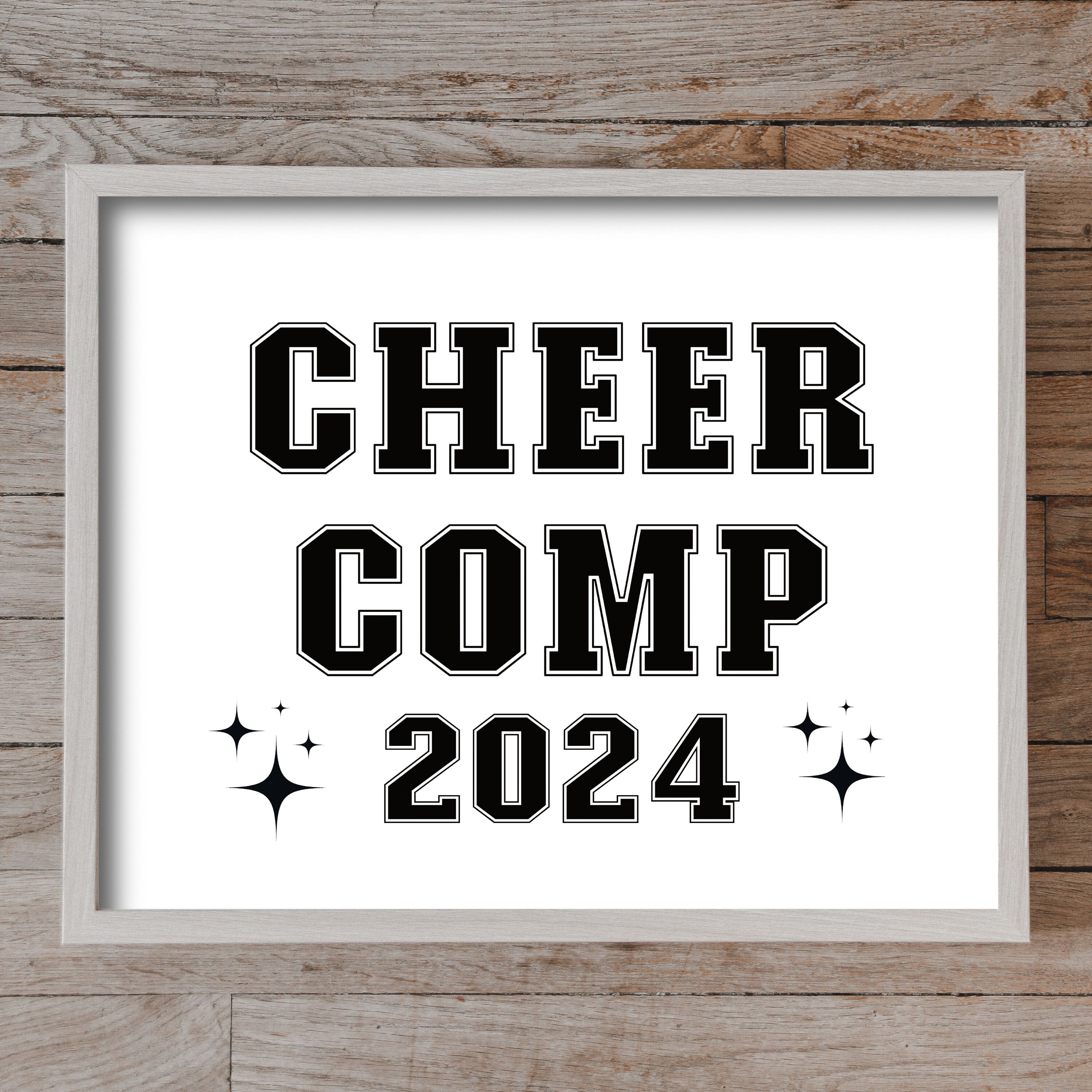 Cheer Comp 2024 Photo Prop Sign, Cheerleader Team PRINTABLE Digital ...