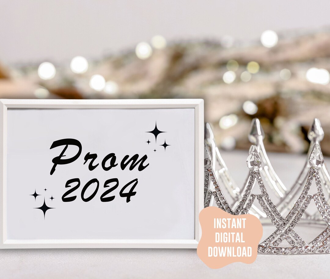 Prom 2024 Photo Prop Sign, Senior Prom PRINTABLE Digital, Gift for Her ...