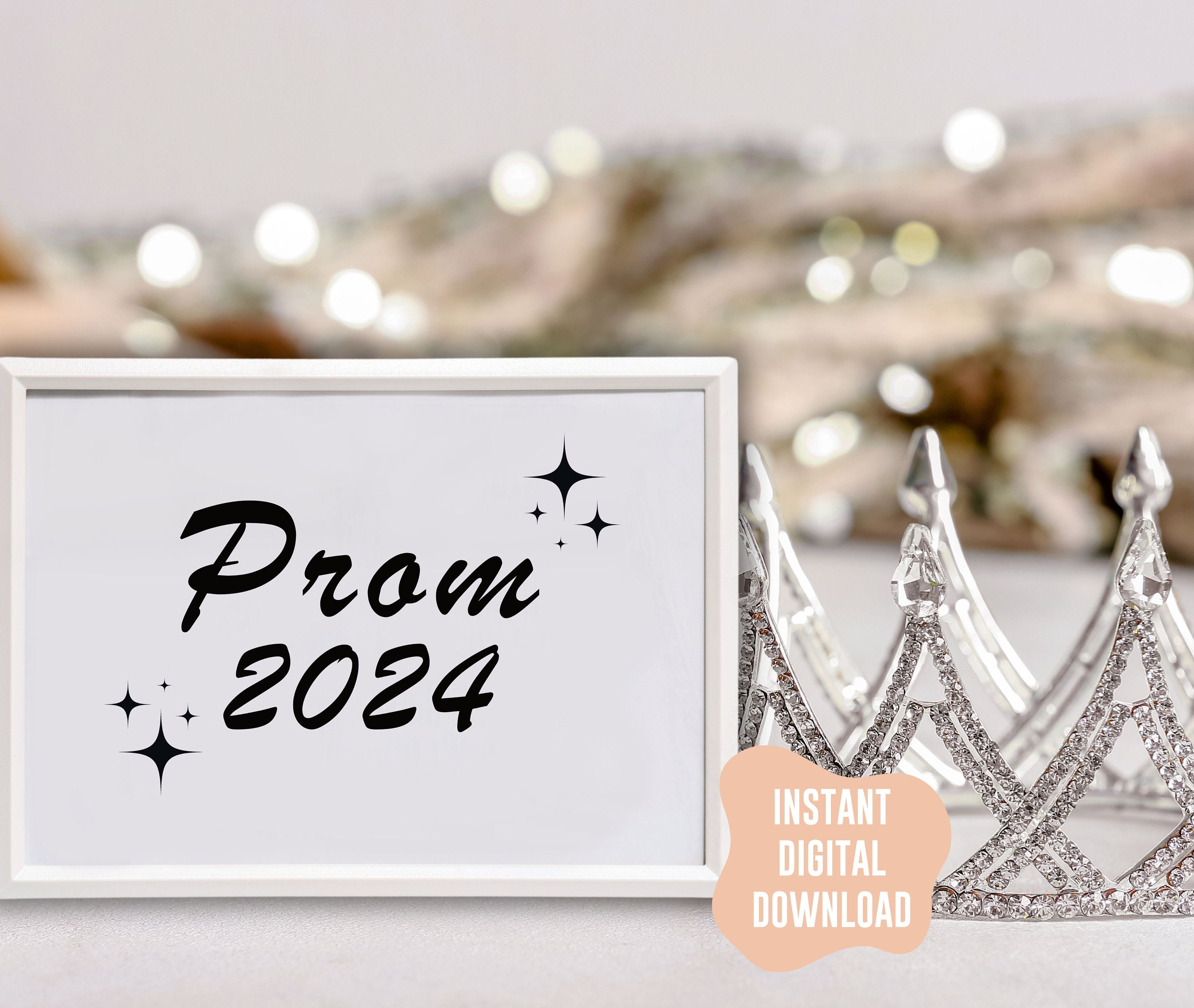 Prom 2024 Photo Prop Sign, Senior Prom PRINTABLE Digital, Gift for Her ...