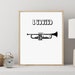 Funny TRUMPET Lover PRINTABLE Digital Wall, Art Music Teacher Class ...