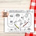 Foodie Restaurant Kids Coloring Placemat, Digital Dinner Lunch Activity ...