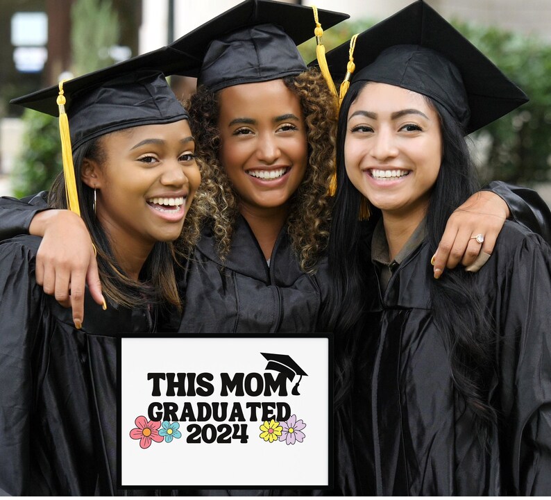 Mom Graduate 2024 Photo Prop, Graduation New Mom Gift, High School or ...