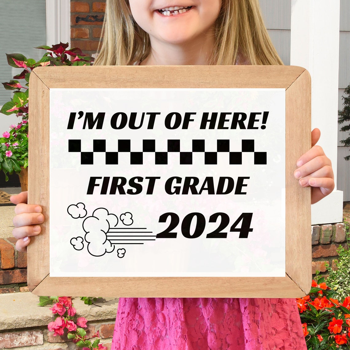 Last Day of School Kids Photo Prop, Goodbye First Grade 2024 PRINTABLE ...