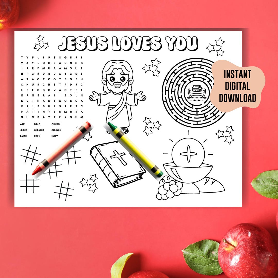 Sundy School Church Activity Page, Kid Religious Education Printable ...