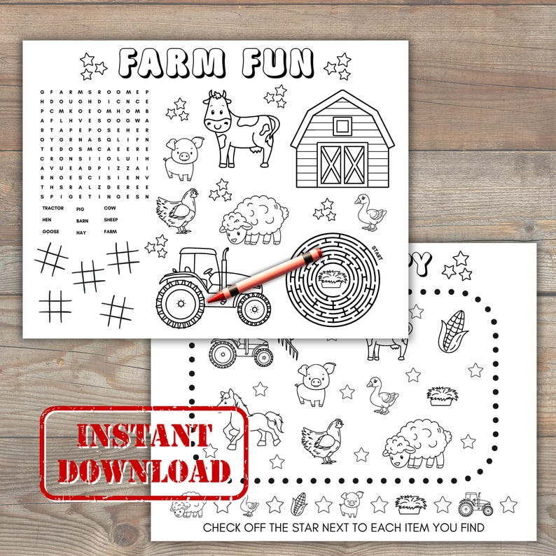 Farm Animal Coloring Pages | Fun Kid Cow Pig Activity Sheets | Petting ...
