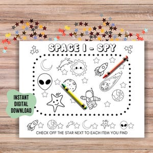 Solar System Kid Coloring Sheet, Digital Birthday Outer Space Activity ...
