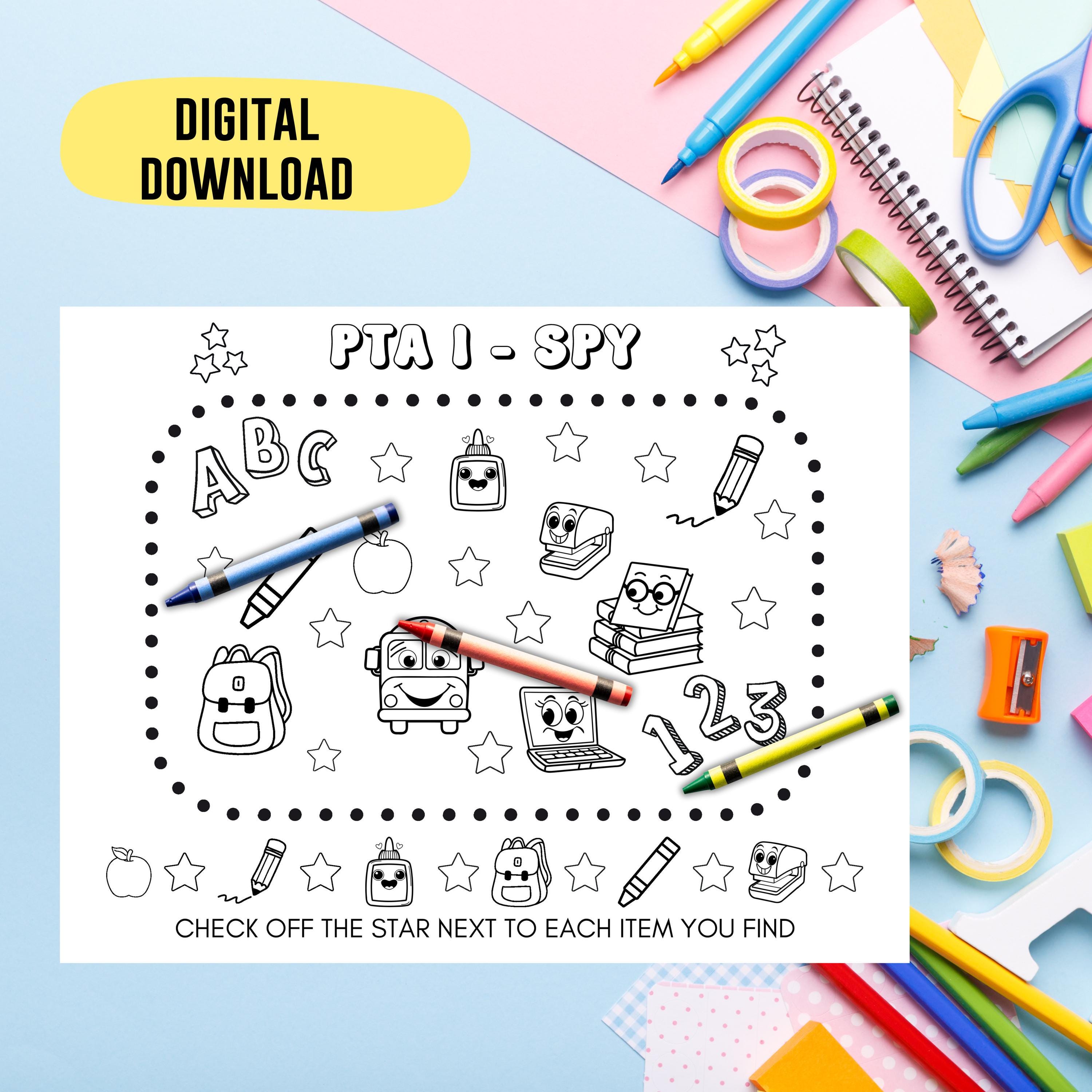 Kids PTA Meeting Coloring Page, Digital PTA Activity Sheet, Teacher ...