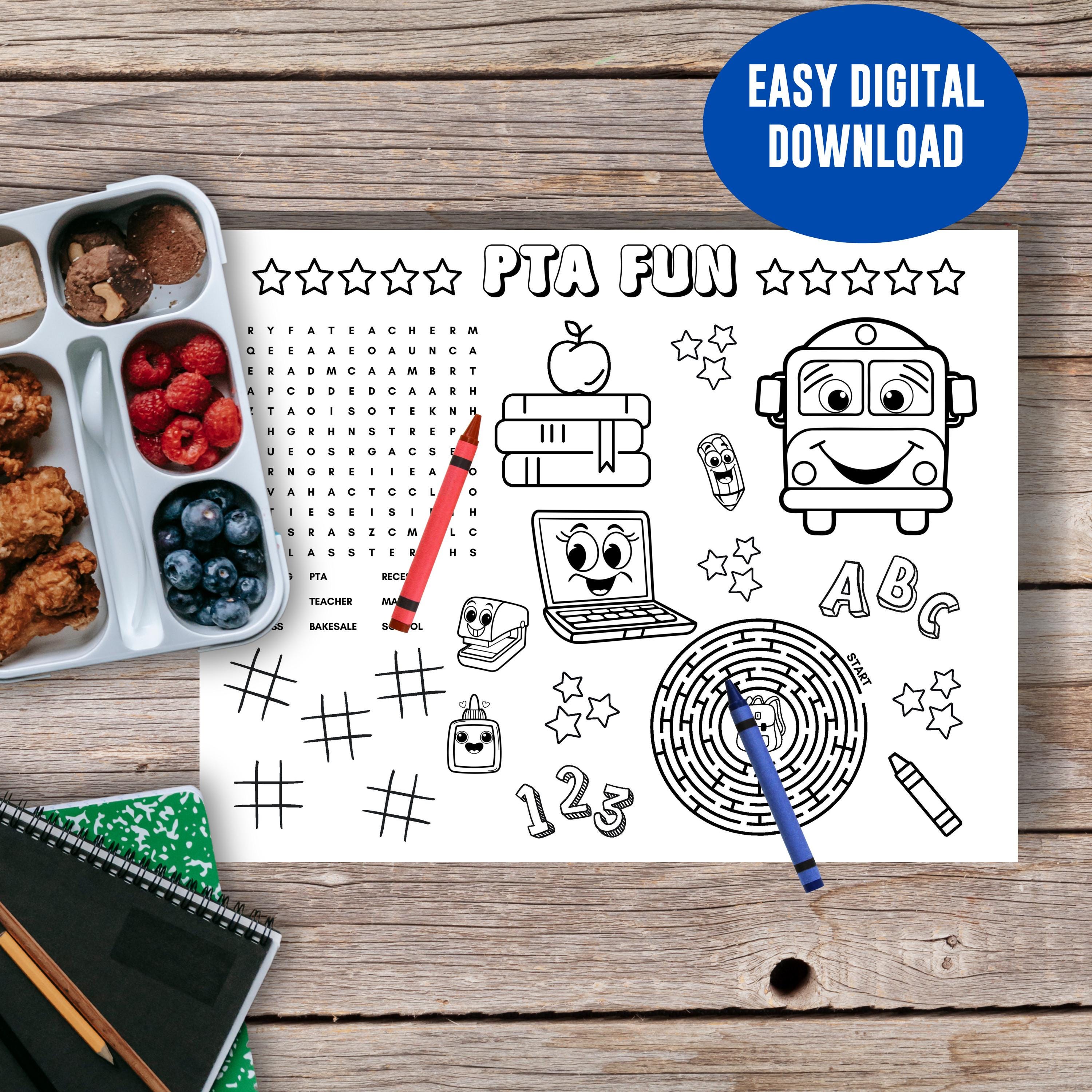 Kids PTA Meeting Coloring Page, Digital PTA Activity Sheet, Teacher ...