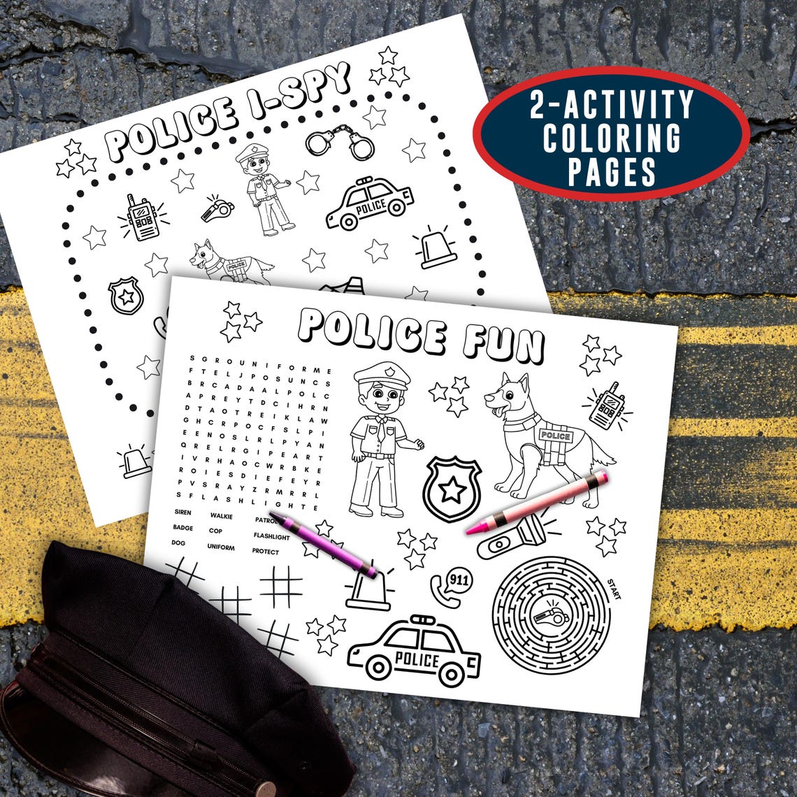 Police Kid Coloring Page, Printable Jr Cadet Academy Activity Sheet ...