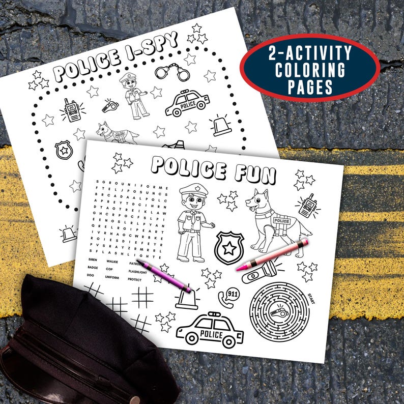 Police Kid Coloring Page, Printable Jr Cadet Academy Activity Sheet ...