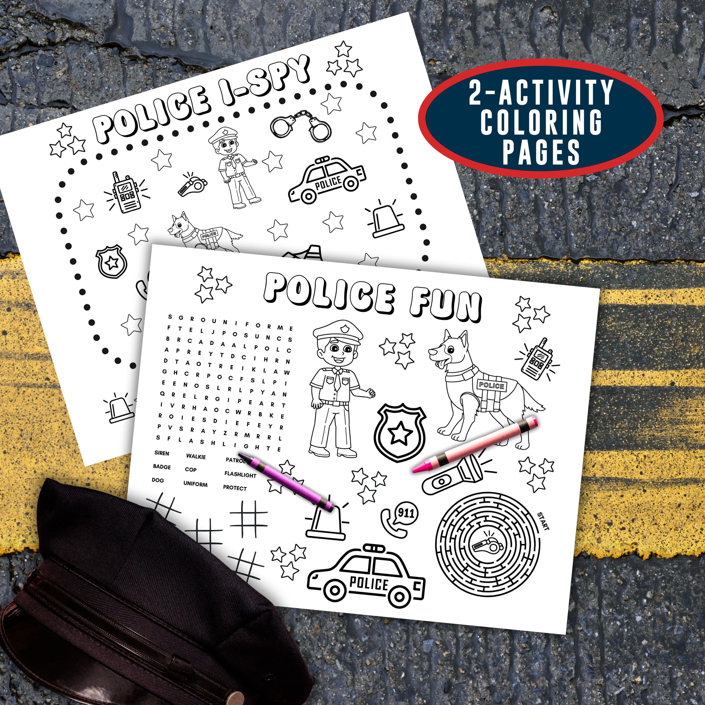 Police Kid Coloring Page, Printable Jr Cadet Academy Activity Sheet ...