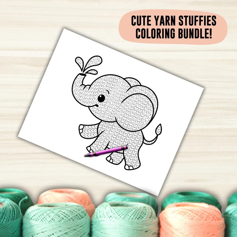 Cute Cozy Stuffed Animal Coloring Pages, Knit or Crochet Lover ...