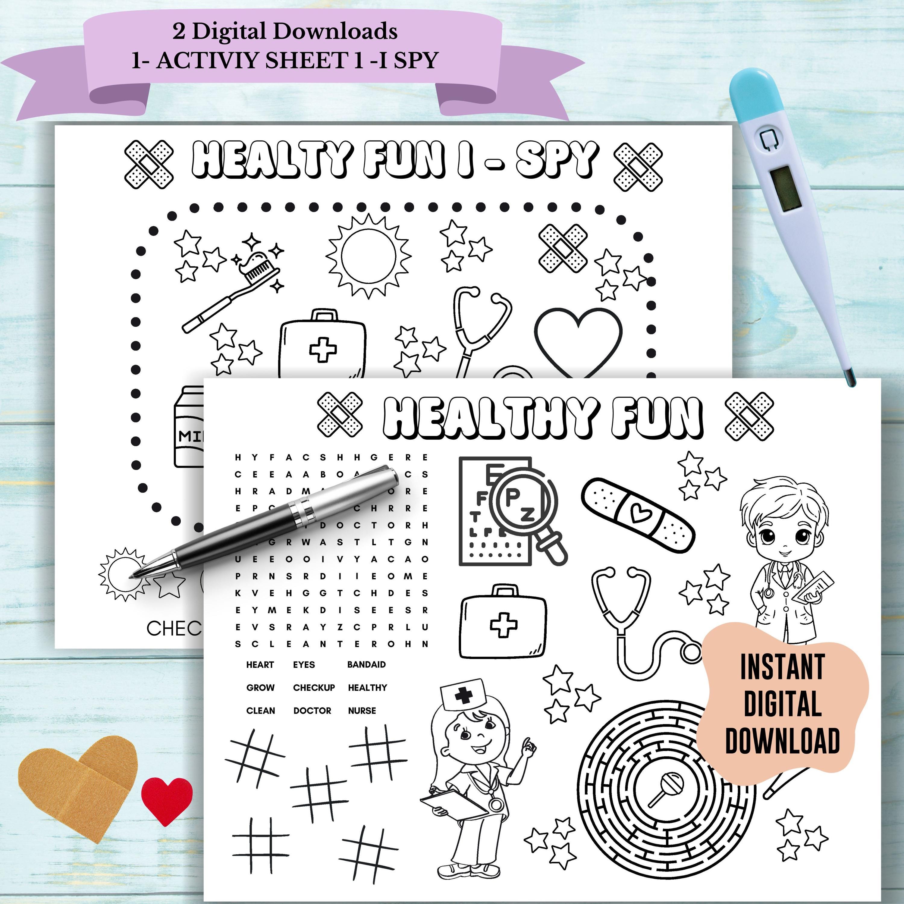 Easy Doctor Office Kid Coloring Sheet, Digital Download Waiting Room ...