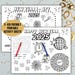 New Years Eve Coloring Game Bundle, Kid Digital Holiday Party Activity ...