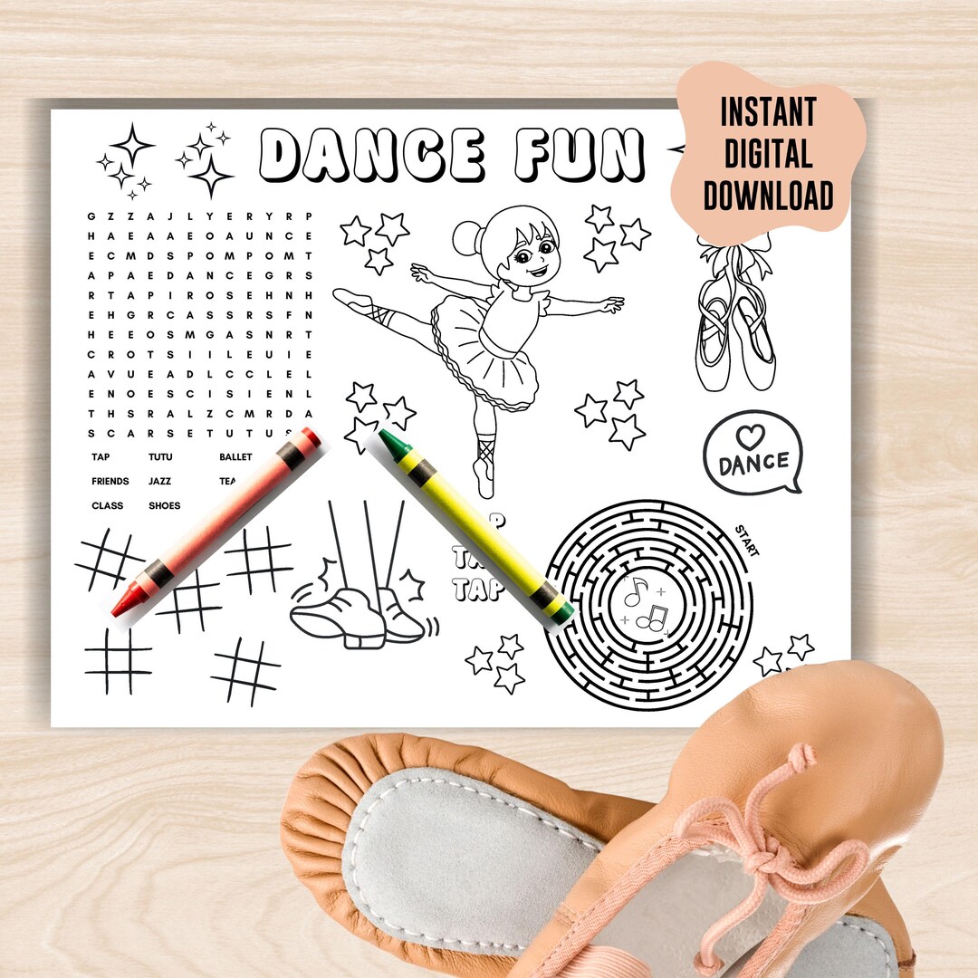 Dance Class Activity Sheet, Ballet & Tap Kid Team Building Digital ...