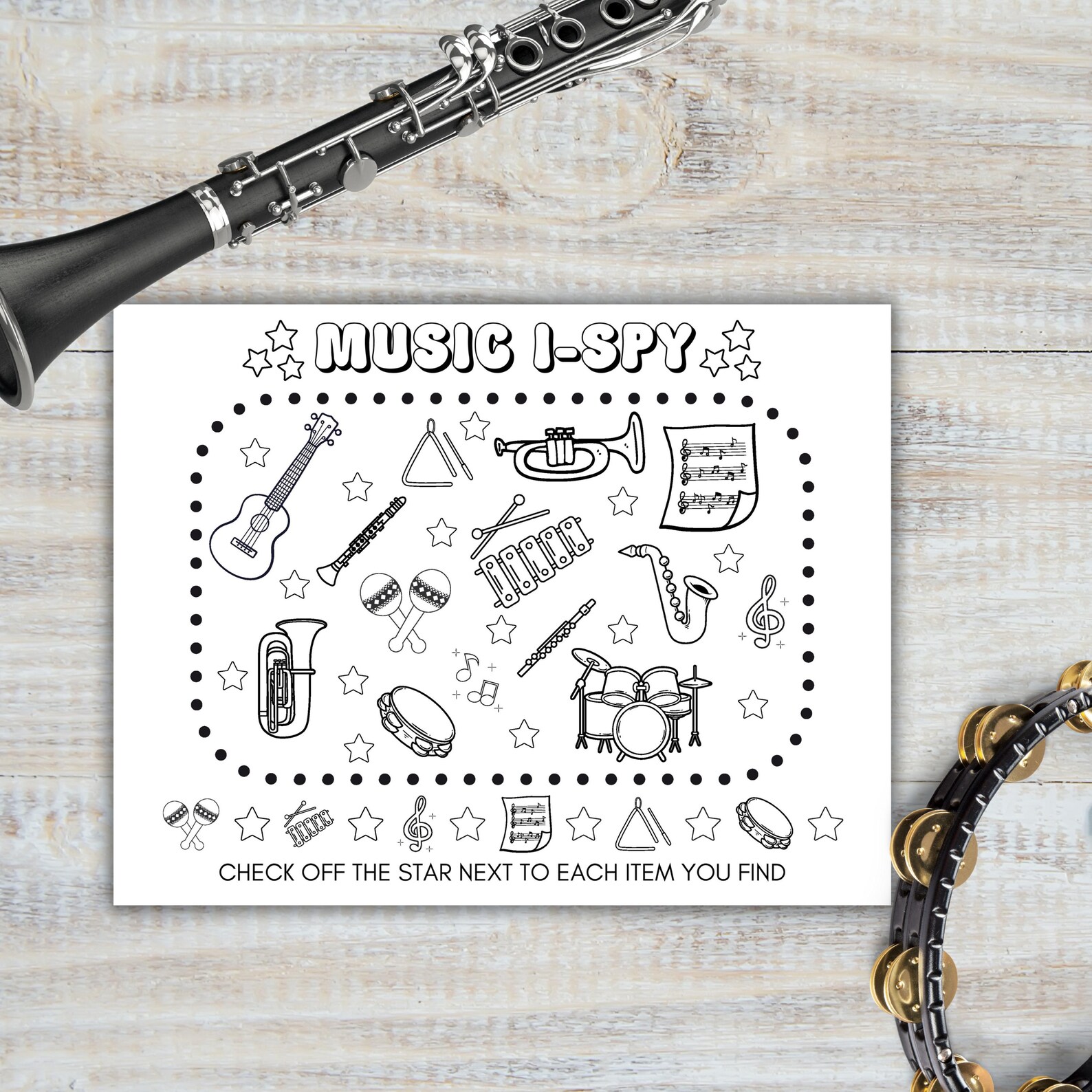 Music Class Activity Coloring Page, Kids Band Teacher Sheet, Printable ...