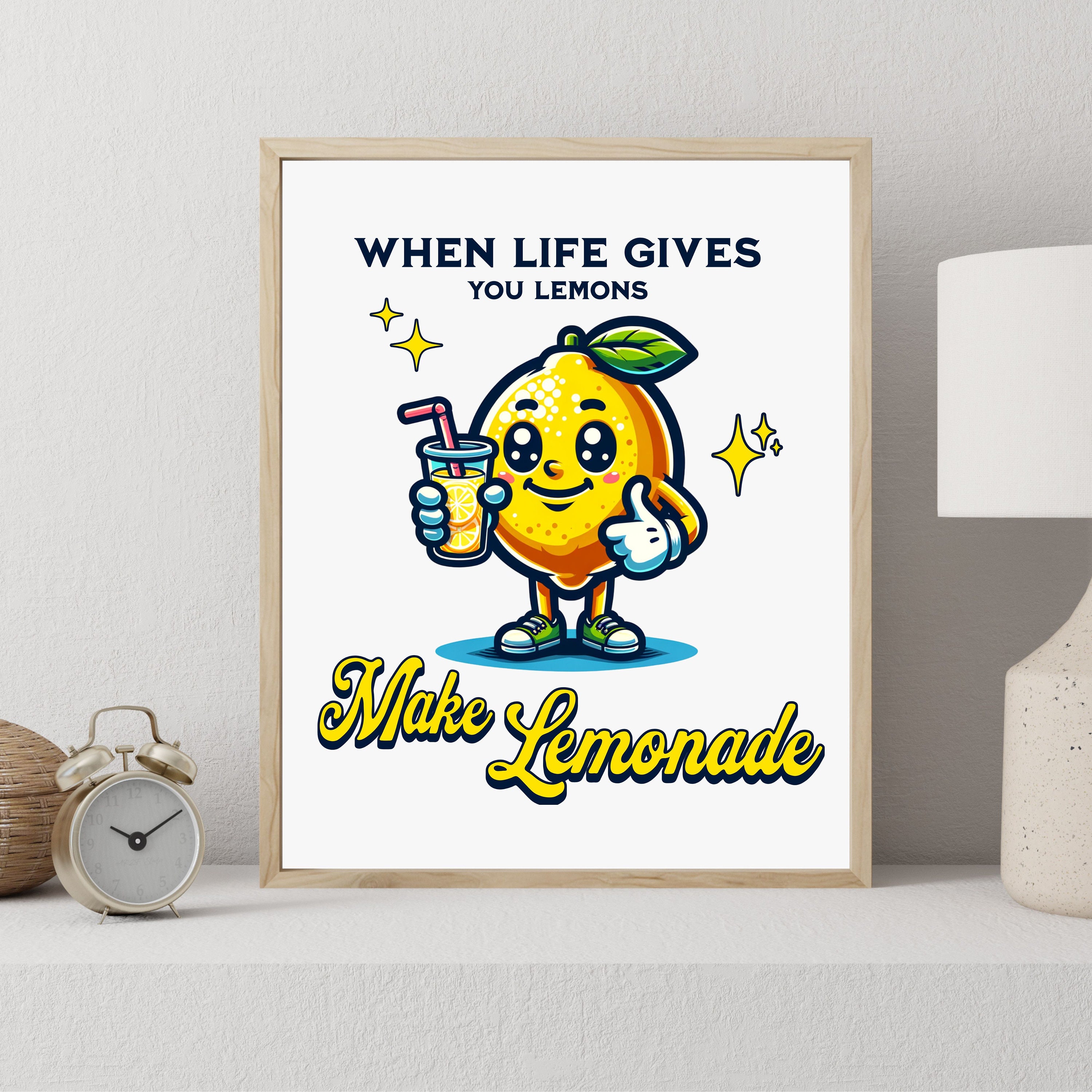 Life Gives Lemons Make Lemonade Classroom Poster Motivational PRINTABLE ...