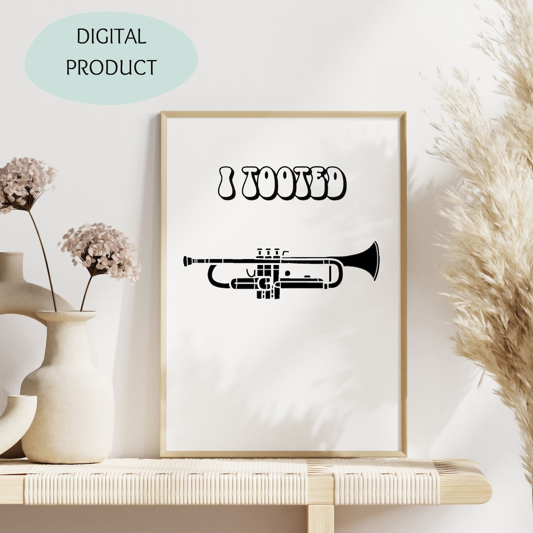 Funny TRUMPET Lover PRINTABLE Digital Wall, Art Music Teacher Class ...