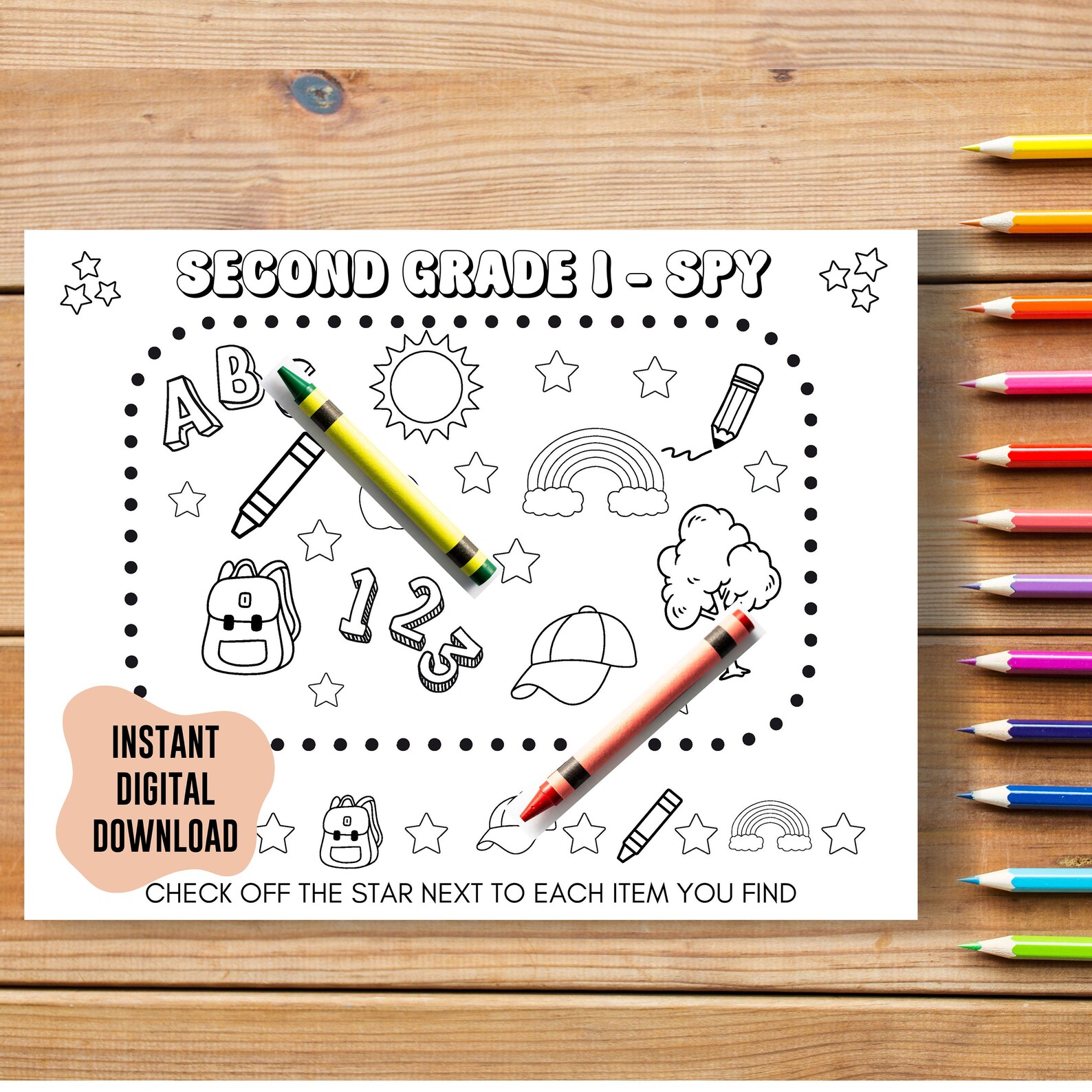 Easy Second Grade Coloring Activity Sheets, Printable Welcome Game ...