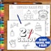 Second Grade Printable Coloring Activity Bundle, Word Search Scramble ...