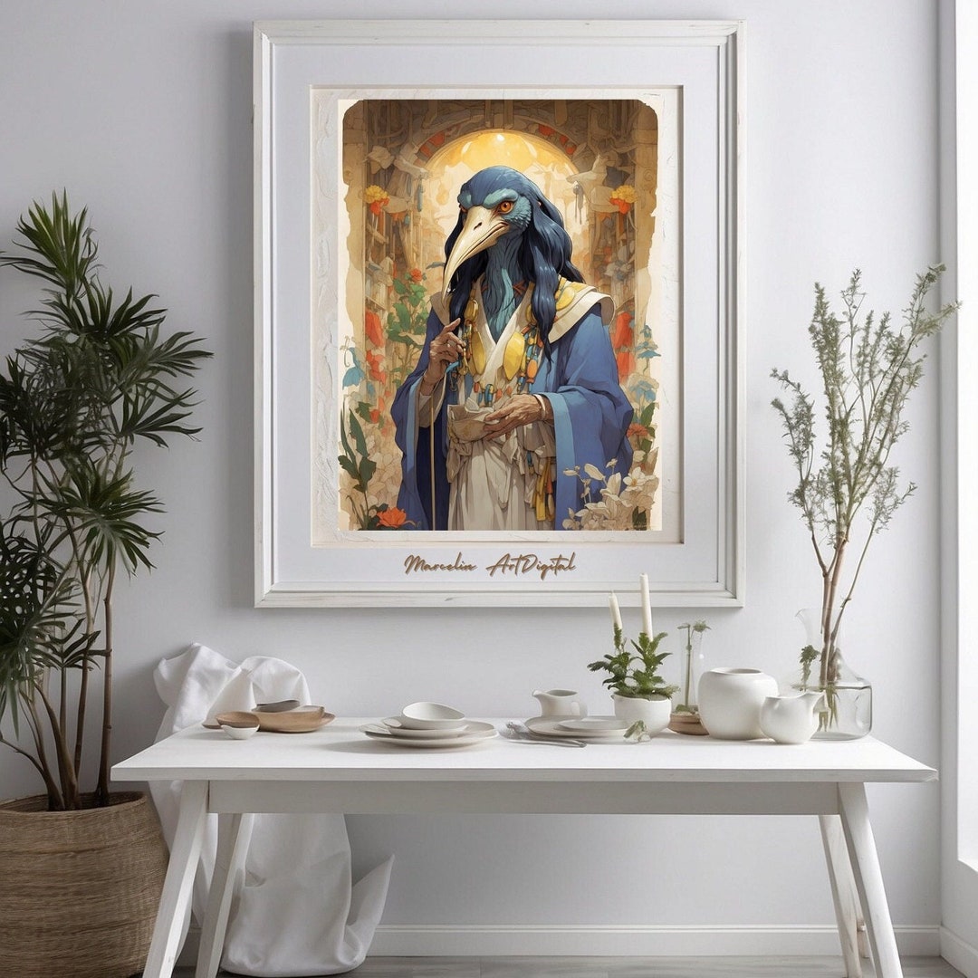 Egyptian God Thoth Digital Printing Print Toth God of Egypt Print ...