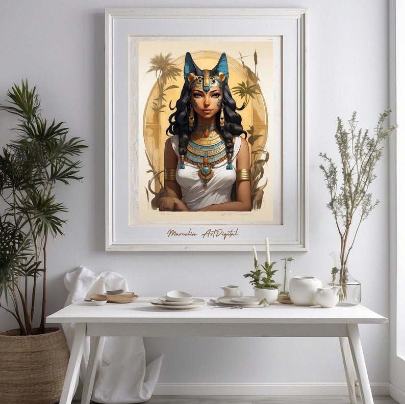 Egyptian Goddess Bastet Digital Printing Print Bastet God of Egypt ...