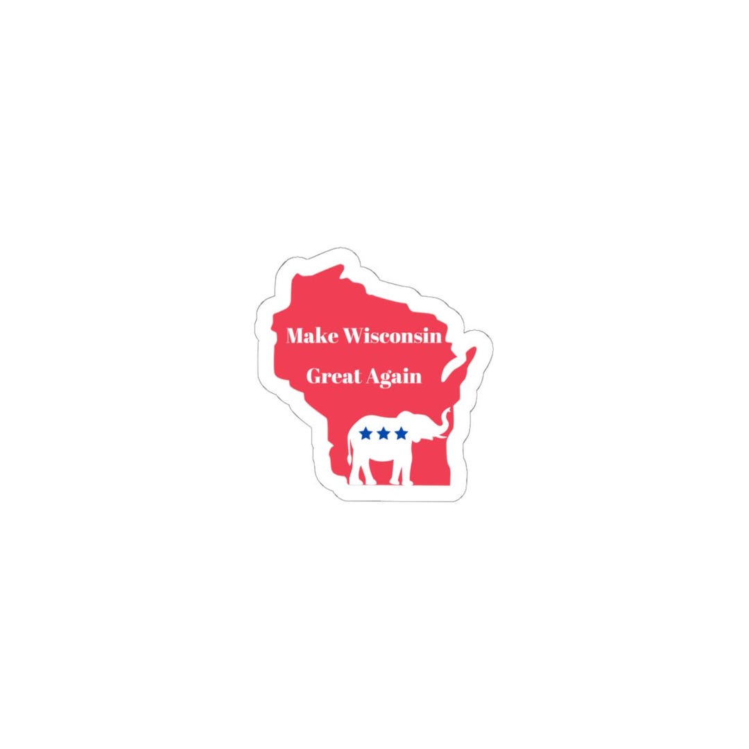 Make Wisconsin Great Again Kiss-cut Stickers, Republican Party Slogan ...