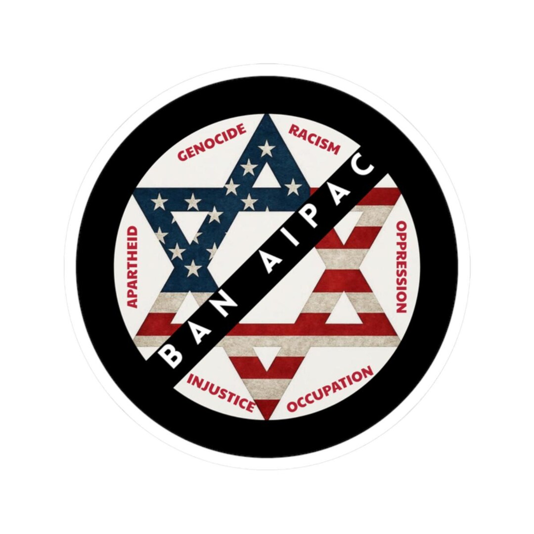 Ban AIPAC Stickers, USA Flag Vinyl Activists Decals, Stop Financing the ...