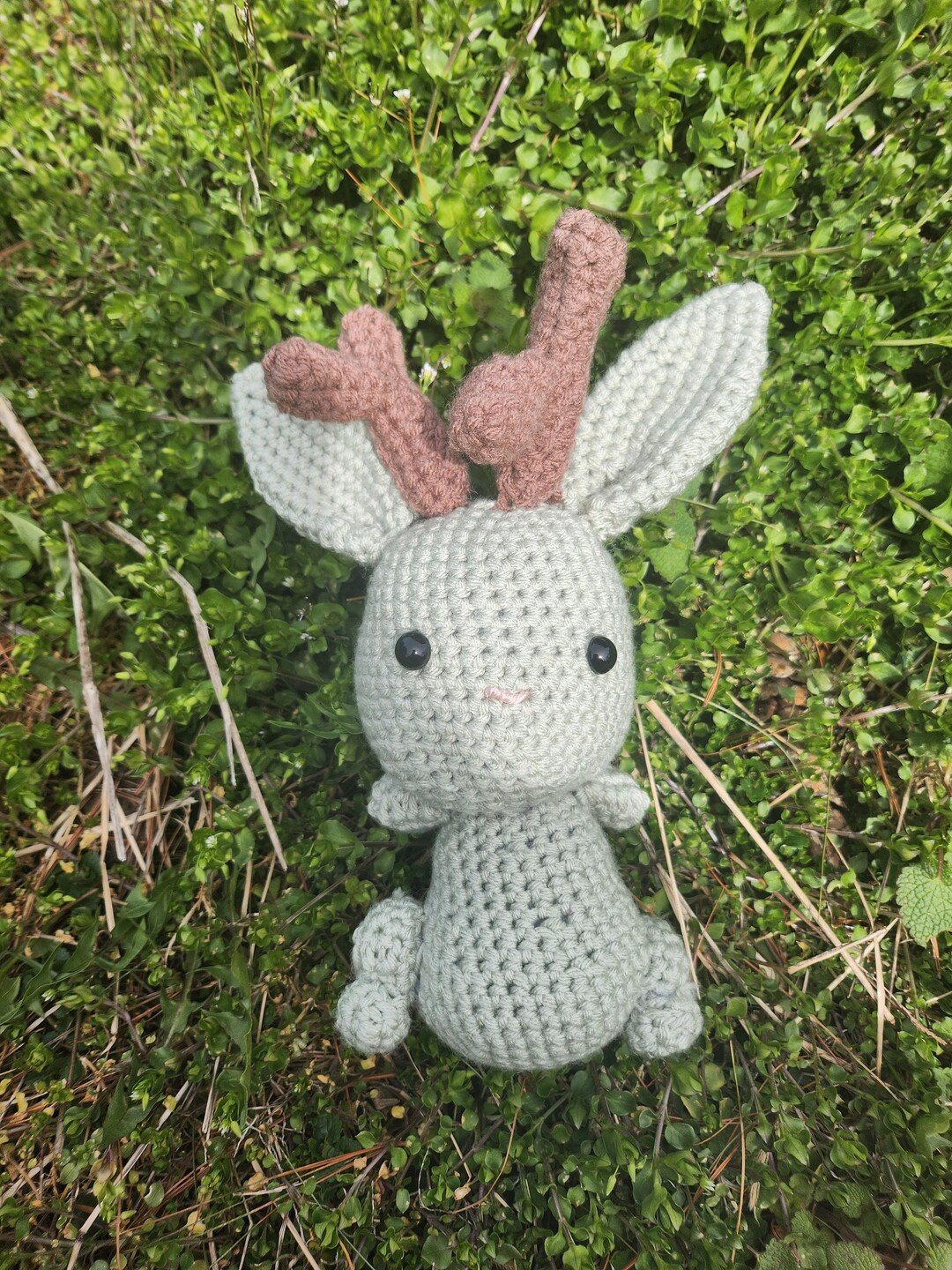 Pastel Green Jackalope Crochet Plush - Etsy
