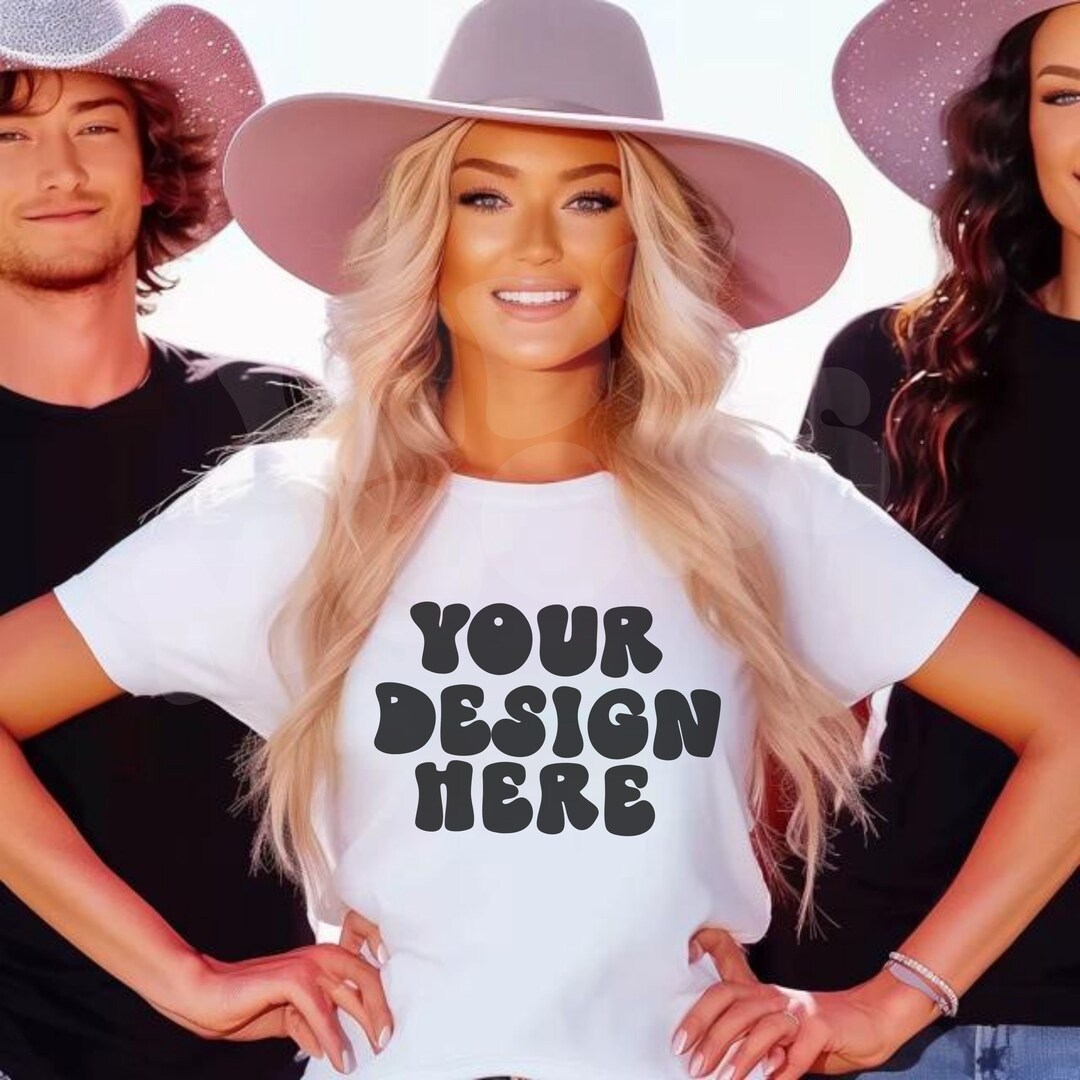 White T Shirt Mockup Tshirt Mockup Trendy Shirt Mockup Pod Mockup