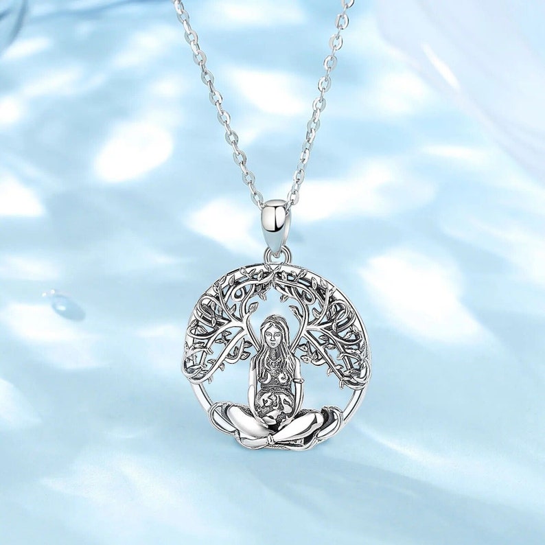 925 Sterling Silver Mother Earth Gaia Pendant, Wicca Maternity ...