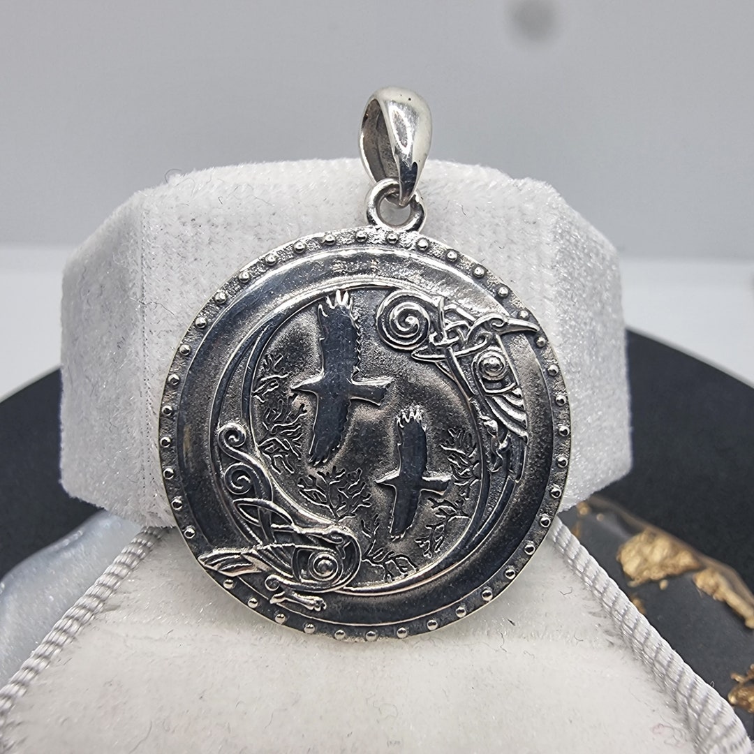 Enchanting Viking Raven Forest Medallion Norse Mythology Inspired ...