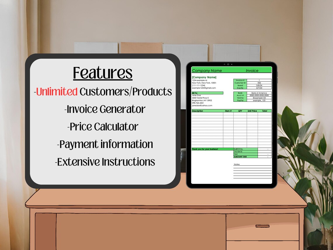 Excel Invoice Generator Template (automated)- Ideal for Small ...