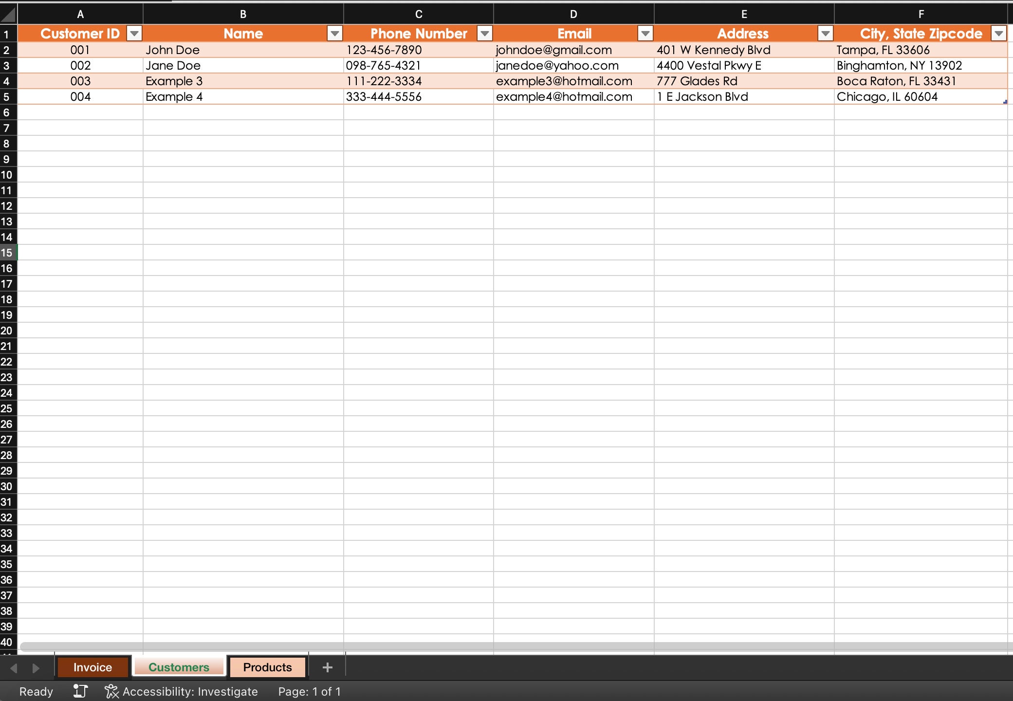 Excel Invoice Template (automated)- Ideal for Small Businesses ...