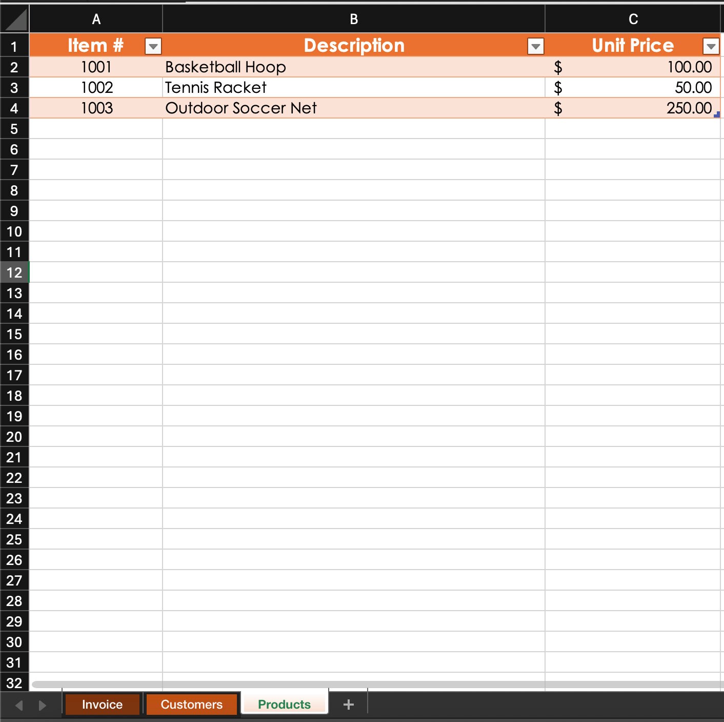 Excel Invoice Template (automated)- Ideal for Small Businesses ...