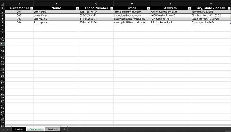 Excel Invoice Generator Template (automated)- Ideal for Small ...