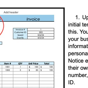 Excel Invoice Template (automated)- Ideal for Small Businesses/entrepreneurs [includes ...