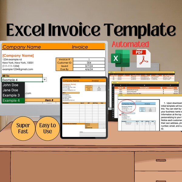 Invoice Template Microsoft - Etsy