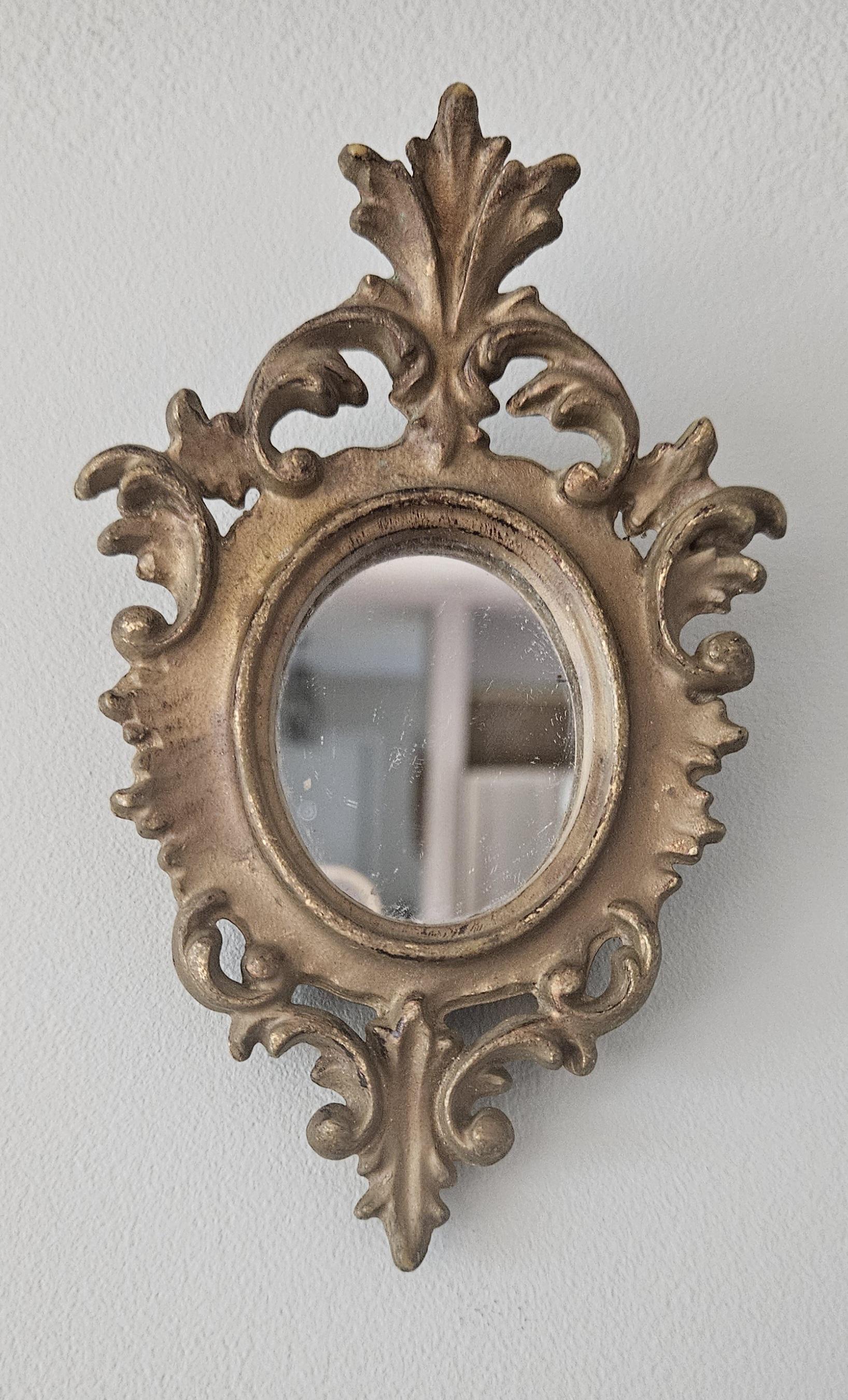 Small Vintage Italian Rococo Mirror - Etsy