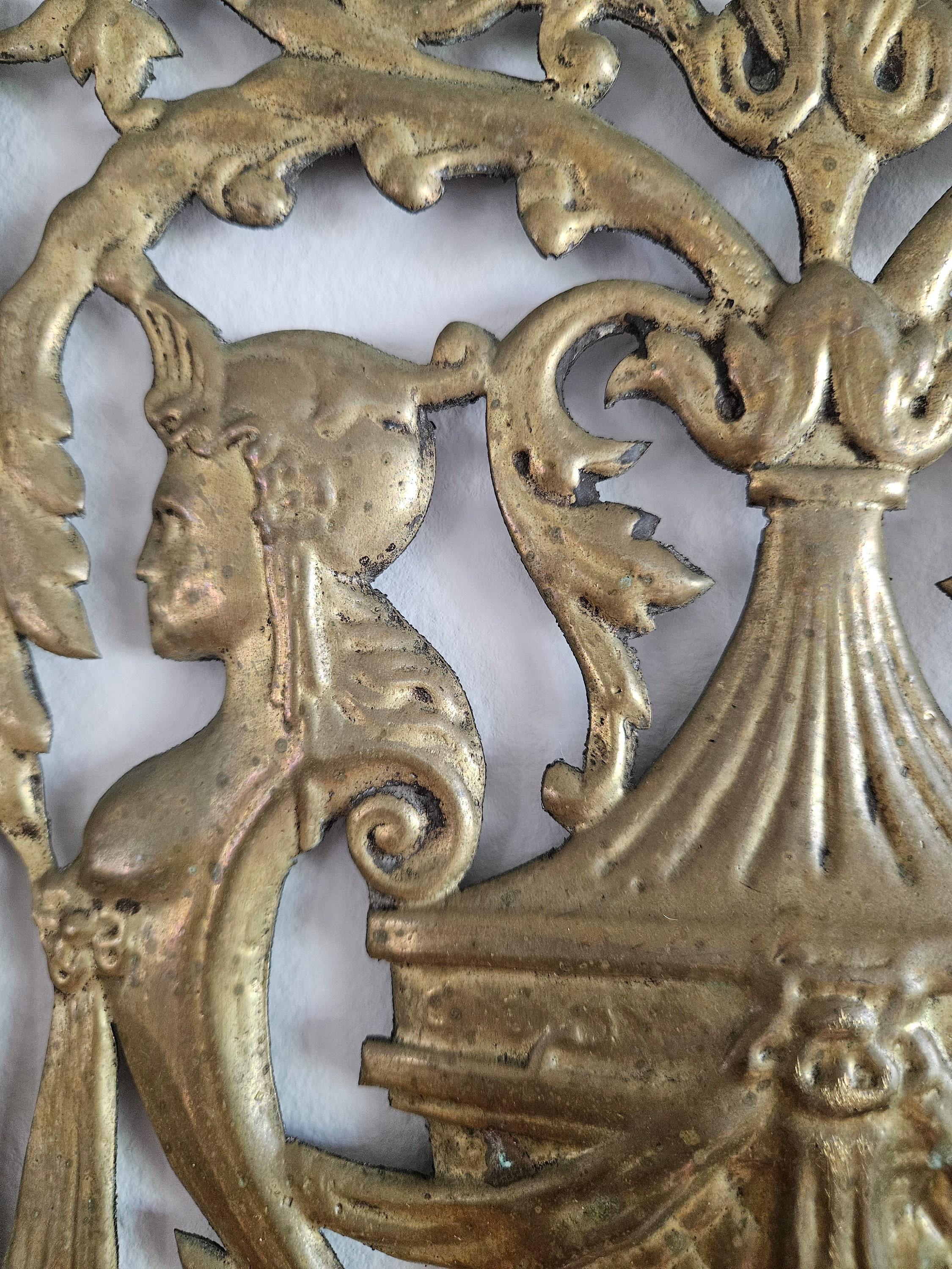 Vintage Gilt Ornate Gold Metal Wall Panel - Etsy