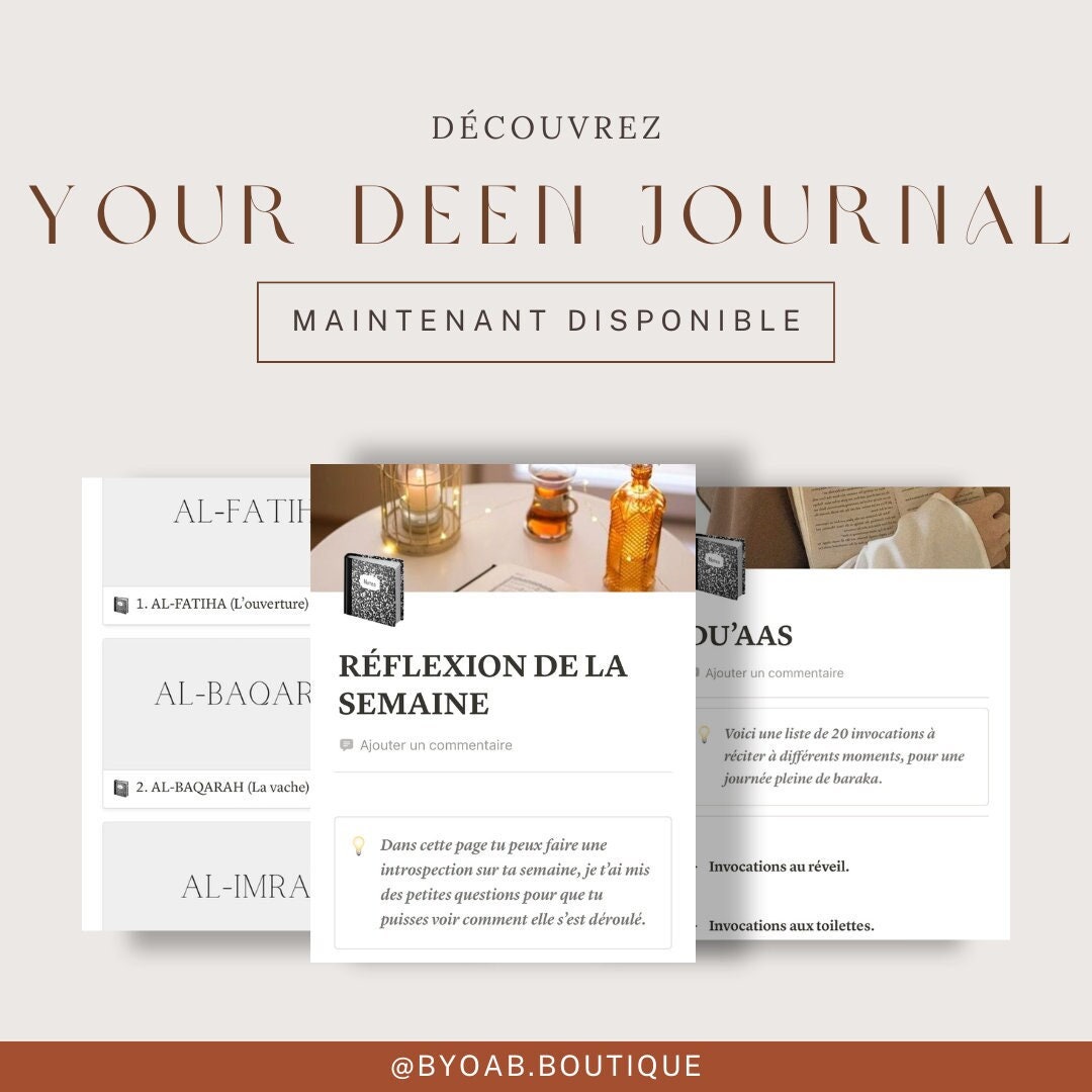 Your Deen Journal (notion Template) - Etsy