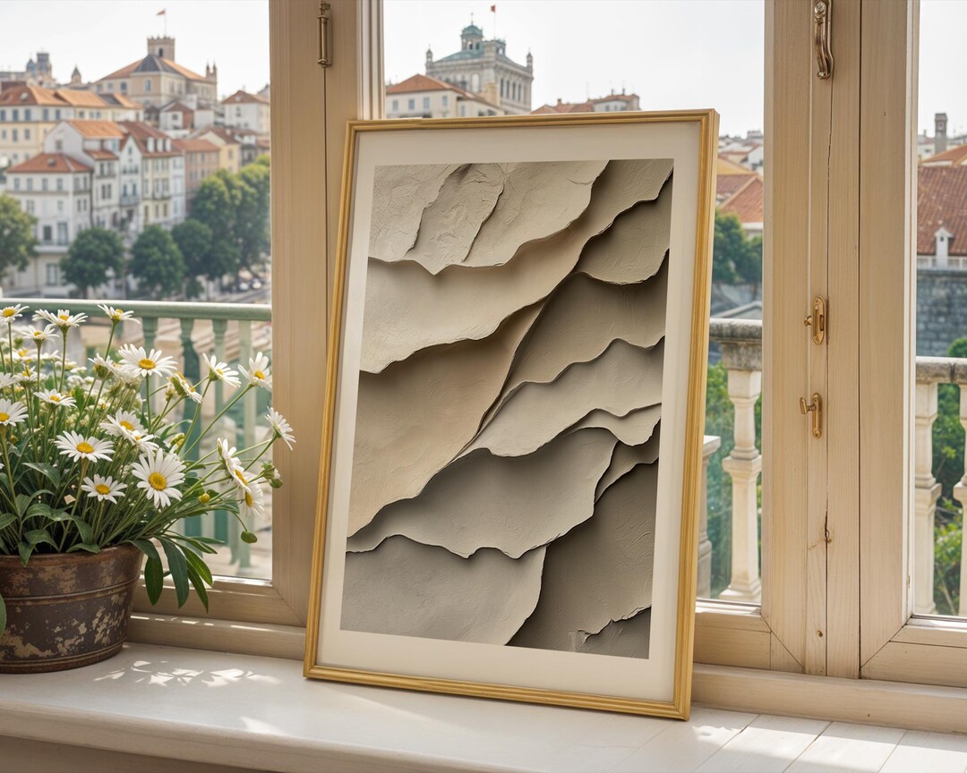 Modern Abstract Matte Vertical Posters With Textured Layered Formations ...